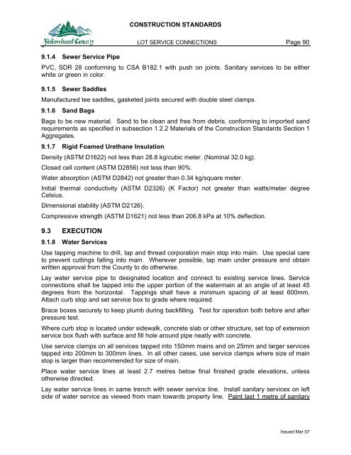 CONSTRUCTION STANDARDS 9