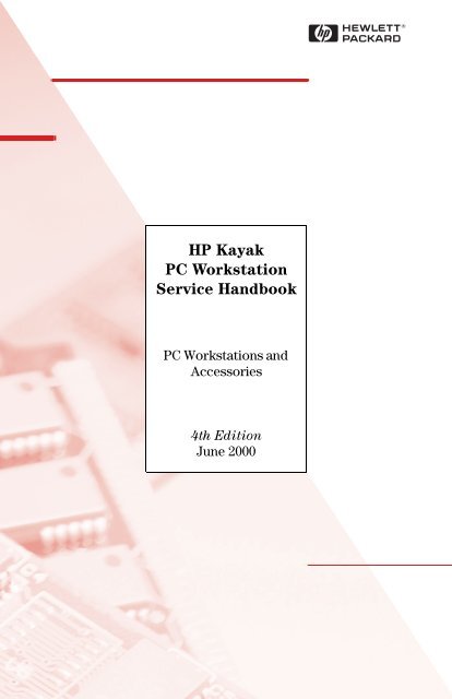 HP Kayak PC Workstation Service Handbook