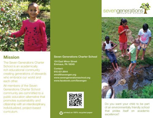 Seven Generations Charter School Brochure