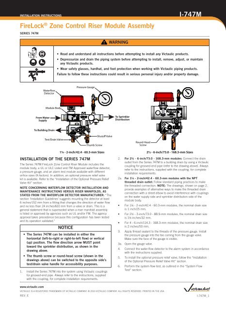 FireLock® Zone Control Riser Module Assembly I-747M - Victaulic