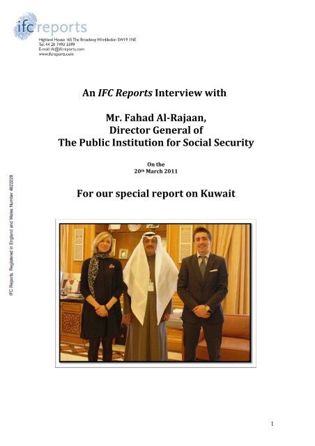 Mr. Fahad Al-Rajaan - IFC Reports