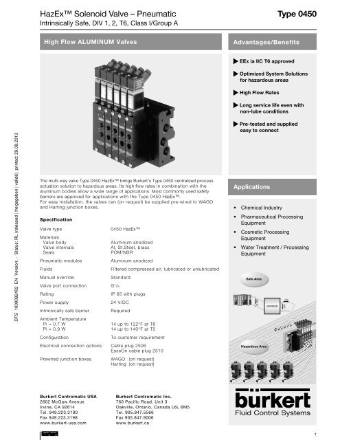 Type 0450 - BÃ¼rkert Fluid Control Systems