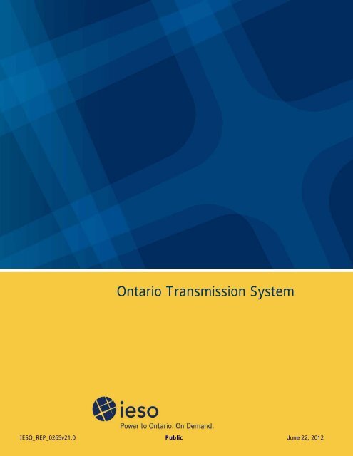Ontario Transmission System - IESO