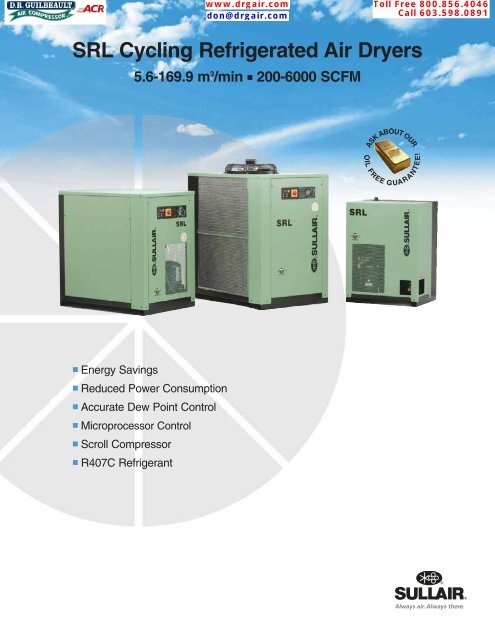 SRL Cycling Refrigerated Air Dryers - D.R. Guilbeault Air Compressor