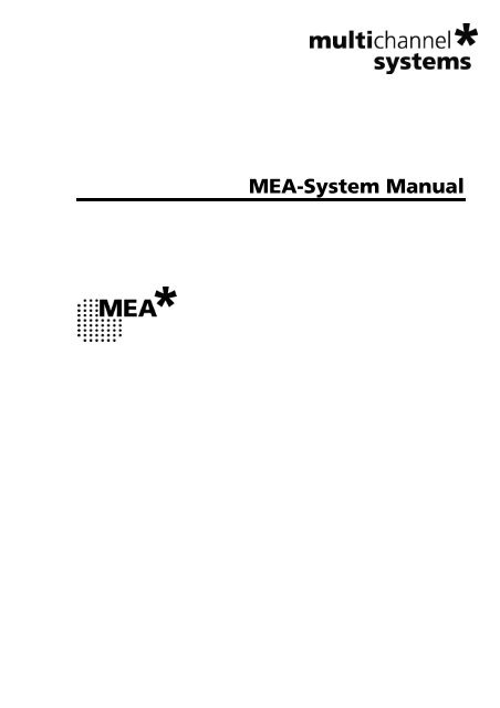 MEA-System Manual - ALA Scientific Instruments