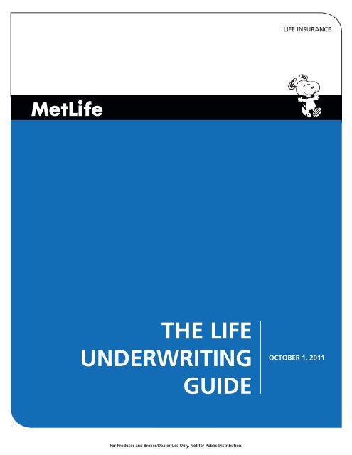 THE LIFE UNDERWRITING GUIDE - Resource Brokerage