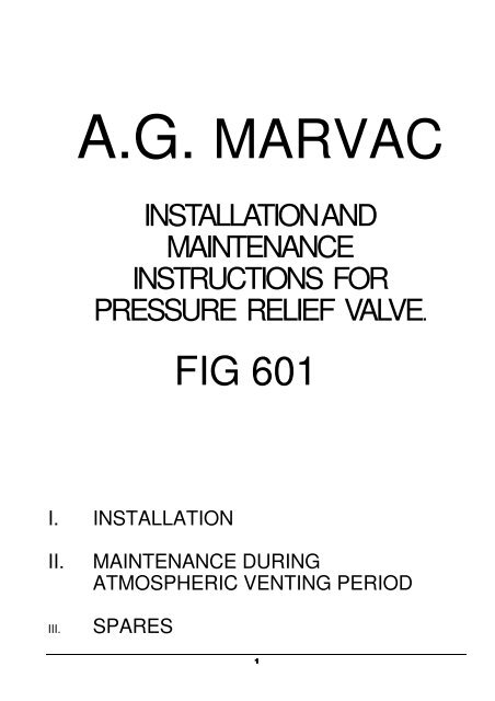 Marvac Fig. 601 - Safety Systems UK Ltd