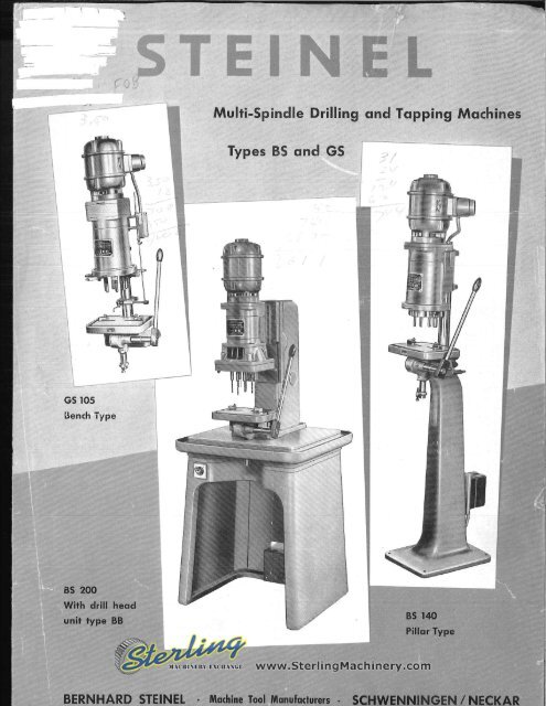 Steinel Multi Spindle and Tapping Machines Brochures - Sterling ...