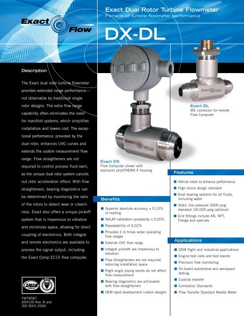Exact Flow Exact Dual Rotor Turbine Flowmeter - Control Global