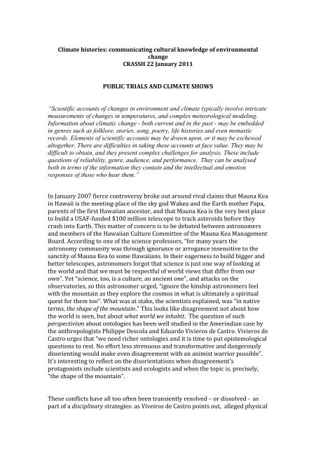 Simon Schaffer - Climate Histories