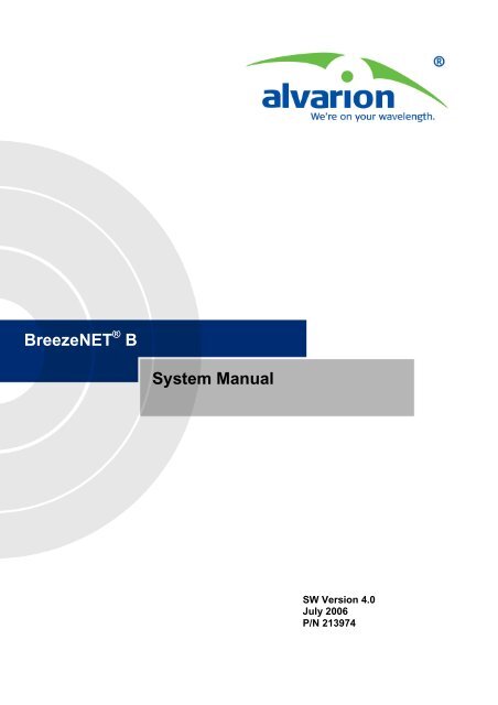 BreezeNET B System Manual - Alvarion