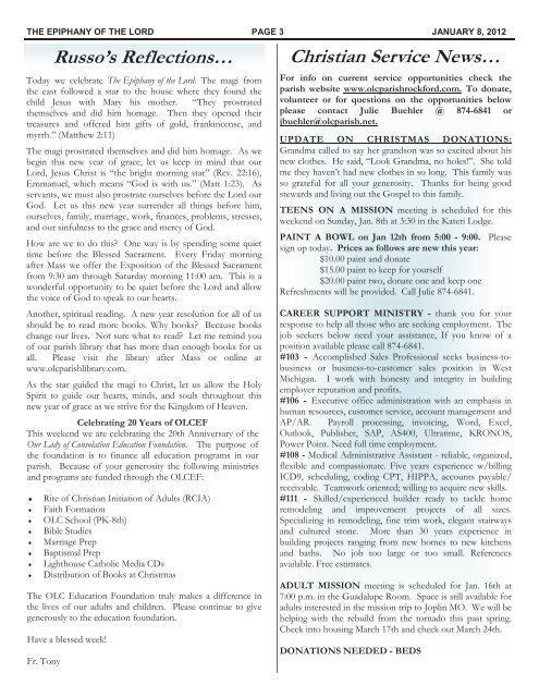 OUR LADY OF CONSOLATION P