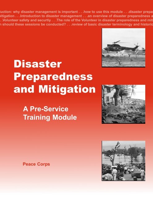 Disaster Preparedness and Mitigation - Peace Corps