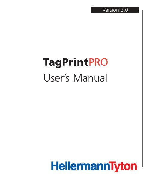 Tagprint Pro Manual version 2 - Hellermanntyton