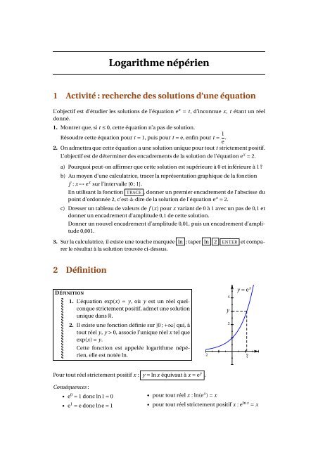 propriété logarithme népérien