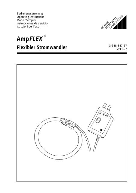 AmpFLEX Flexibler Stromwandler - Gossen-Metrawatt