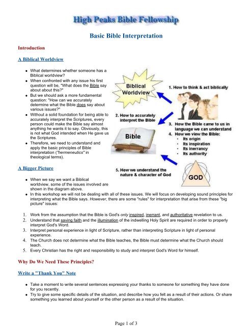 Basic Bible Interpretation - Spirit & Truth.org