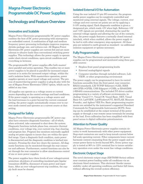 SL Series Datasheet - Magna-Power Electronics