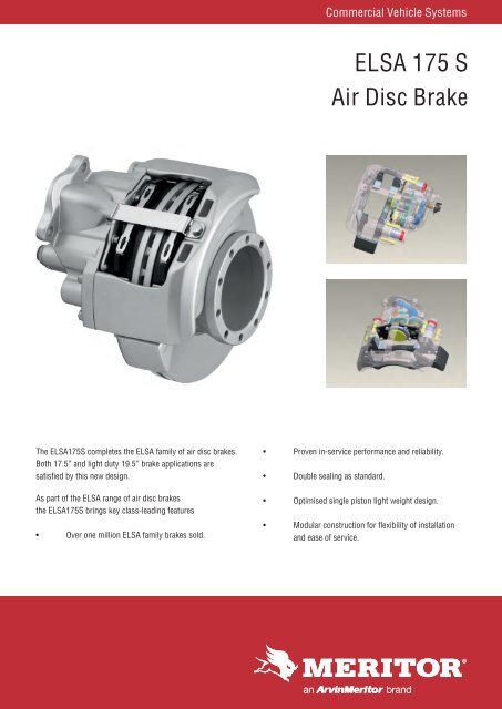 ELSA 175 S Air Disc Brake - Meritor