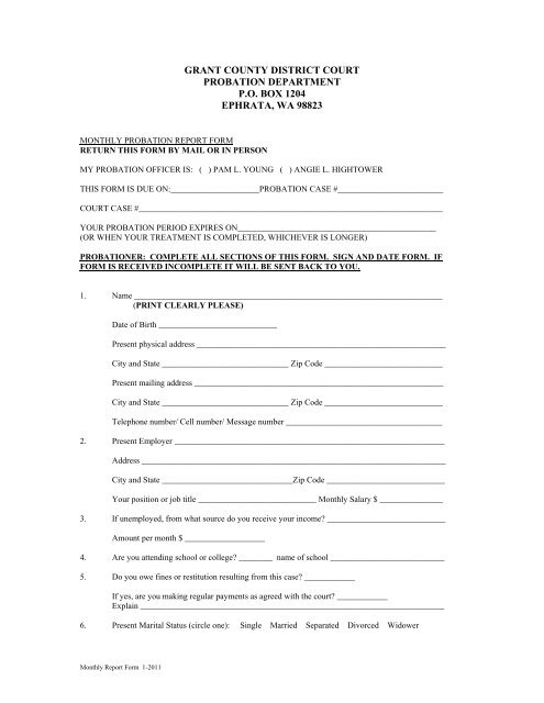Monthly Report Probation Form Fill Out And Sign Print - vrogue.co Monthly Report Probation Form Fill Out And Sign Print - vrogue.co