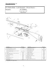 Hawken Rifle Schematic - Traditions Performance Firearms