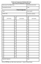 PS Form 1717, Bid for Preferred Assignment - branch 38