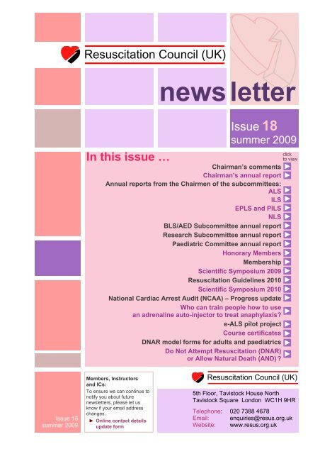 Issue 18 - Resuscitation Council (UK)