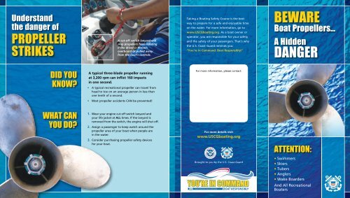 Propeller Injury Awareness Brochure - USCG Office of Boating Safety