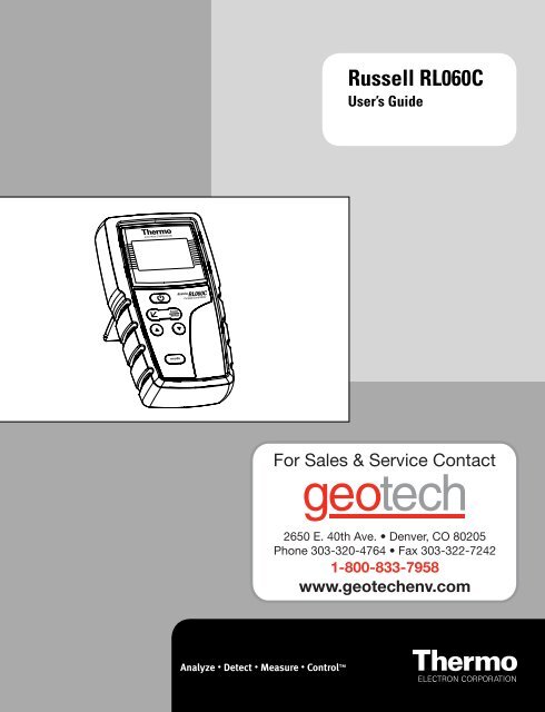 Russell RL060C - Geotech Environmental Equipment