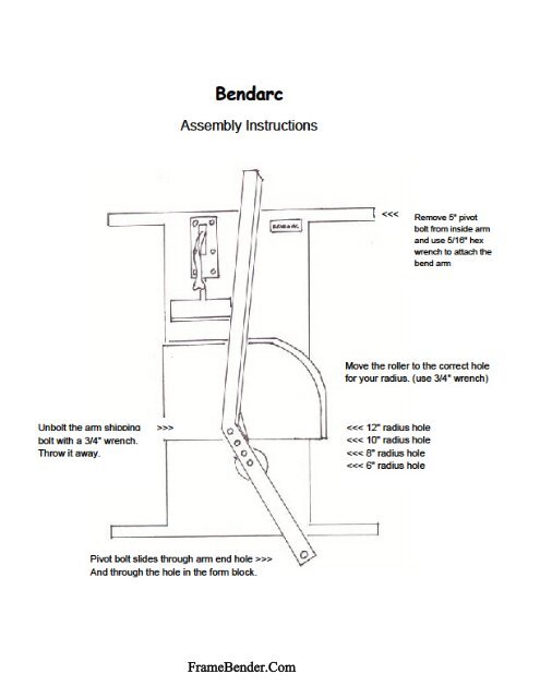 Bend Arc Assembly & Frame Bending Instructions - King Richard Co.