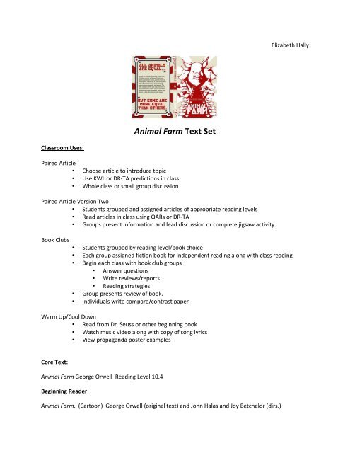 Animal Farm Text Set