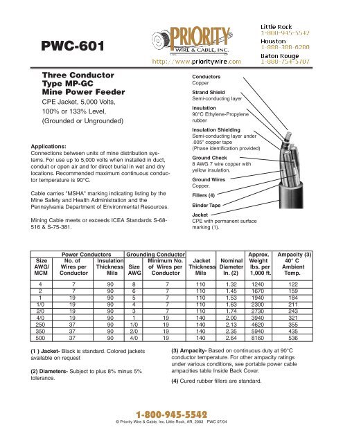 PWC-601 - Priority Wire & Cable