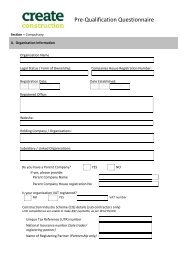 Pre-qualification Questionnaire