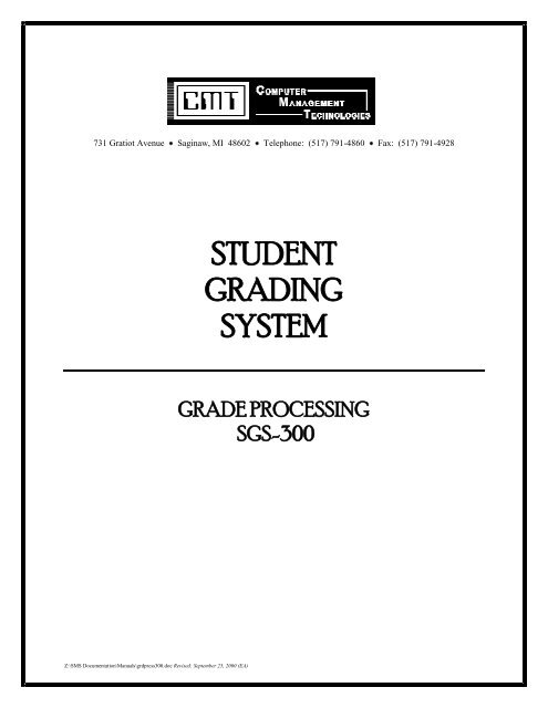 Student Grading System Manual