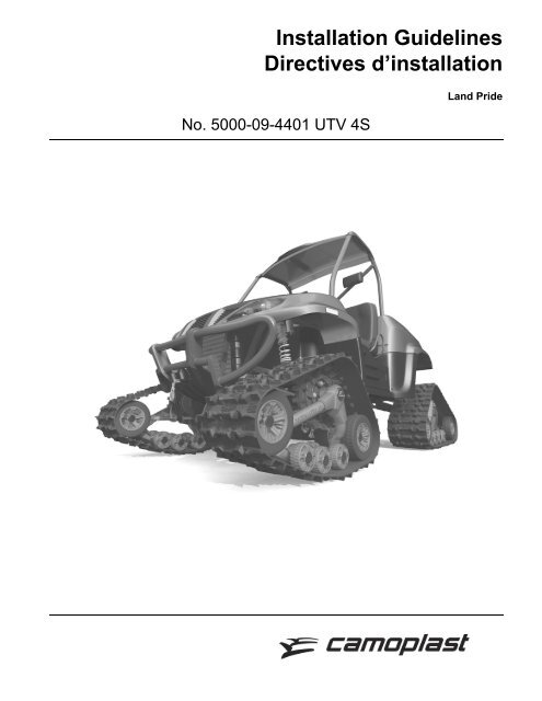 Installation Guidelines Directives d'installation - Camoplast