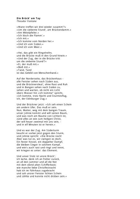Die Brück Am Tay Text