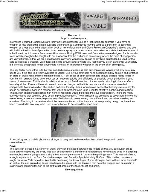 Improvised weapons - Modern Prepper
