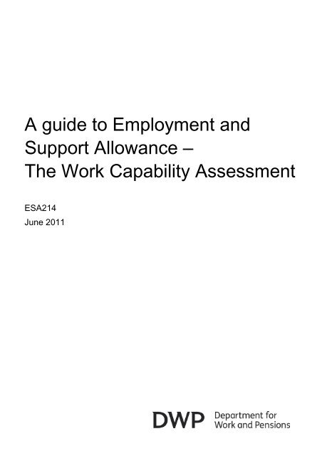 guide produced by the DWP - Atos Healthcare
