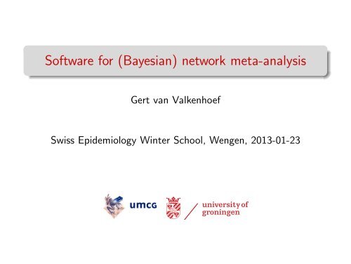 Software for (Bayesian) network meta-analysis - Drug Information ... Software for (Bayesian) network meta-analysis - Drug Information ...