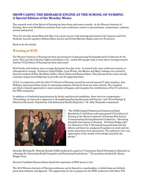 Research Showcase - UCLA School of Nursing