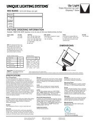 Printable Spec Sheet - Unique Lighting Systems