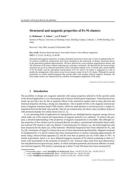 Structural and magnetic properties of Fe-Ni clusters