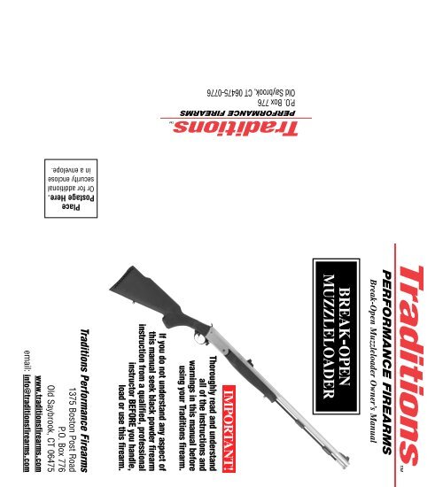 Traditions Pursuit Rifle