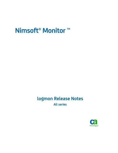 Nimsoft Monitor logmon Release Notes - Nimsoft Library