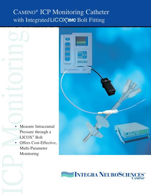 LICOX ICP Catheter with IMC Bolt Brochure - Integra LifeSciences