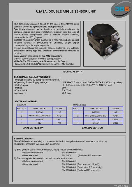 U2ASA: DOUBLE ANGLE SENSOR UNIT - 3b6.it