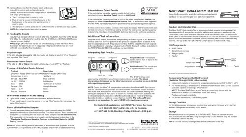 SNAP NBL Insert - IDEXX Laboratories