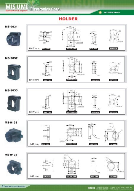 Catalogue - misumi electronics corp.
