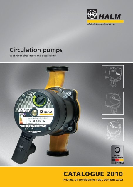 Circulation pumps CATALOGUE 2010 - halm.info
