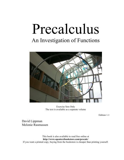 An Investigation Of Functions Opentextbookstore